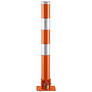 NOGRAX Parking Posts for Driveways Lockable Folding Security Post Parking Space Lock Reflective Parking Cones with Keys Parking