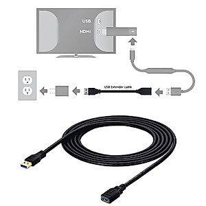 Replacement USB Power Extender Cable Compatible for Roku Streaming Stick+ Streaming Media Player