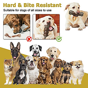 MiOYOOW Dog Chew Toys, Bone Shape Puppy Teeth Cleaning Toys Dog Training Toys for Small Medium Large Dogs Teeth Dental Oral Care