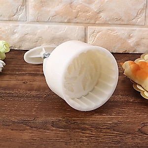 OTGO 200g Hand Press Mooncake Mould Mold - 4 PCS Stamps - Moon Cake Maker Mold for Mid-Autumn Festival Cake Biscuit Cookie DIY Baking