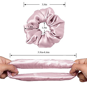 DelTeck Luxurious Silk Scrunchies, 100% Real 25 Momme Silk Hair Scrunchies, No Crease & Protect Hair Premium Scrunchies, Silk Hair Ties, Sleep and Night Scrunchie (Top Grade Mulberry Silk)