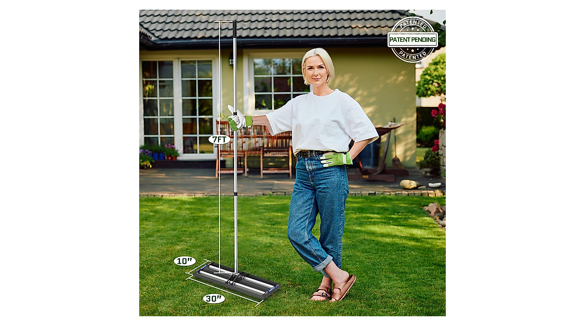 Aluminum Rollers Lawn Leveling Rake - Durable & Adjustable