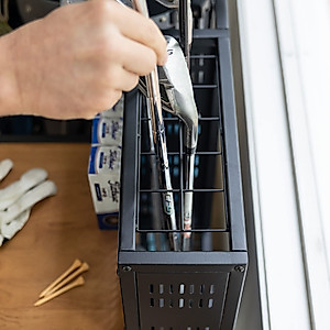 Teal Triangle Freestanding Golf Club Organizer, Stylish Heavy Duty Garage Storage Floor Stand, Holds 1 Golf Bag Shoes Clubs Balls and More