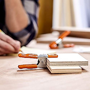 Jorgensen 3201-HT Pony Spring Clamp, 1-Inch, Silver/Orange