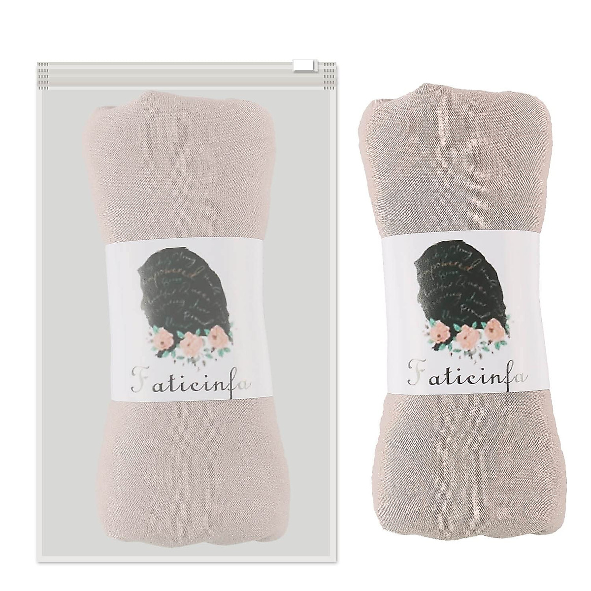 Faticinfa Pinless Instant Jersey Hijab Head Scarf Wrap Ready To Wear Stretch Jersey Turban Head Wraps