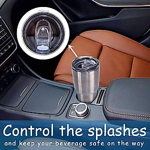 2 SPILL PROOF 20 oz - Sliding Lids for Yeti & Old NO LEAK & Splash Proof & Sealed Replacement Silicon Slider Locking Closure, Fit Ozark, Open/Close, Straw Friendly