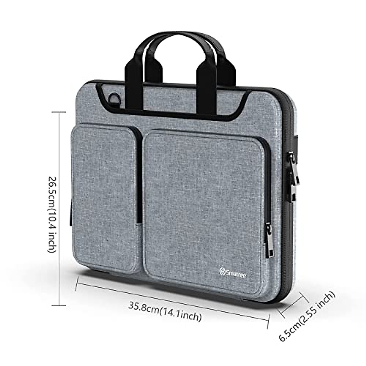 Smatree 13-14inch Hard Laptop Carring Case for 14 inch Macbook Pro 2021 /Acer Spin 5/Dell Xps 13 7390/Asus Zenbook13, 11-12.9inch iPad Pro and iPhone 13/12Pro Bag, Gray