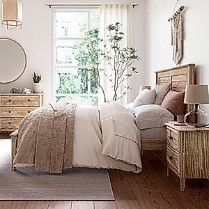 Grain Wood Furniture Greenport Solid Wood Platform Bed, Full Size, Brushed Driftwood