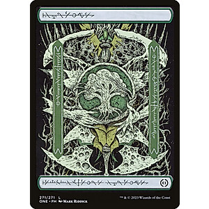 Magic: the Gathering - Forest (271) - Full Art - Phyrexian - Foil - Phyrexia: All Will Be One