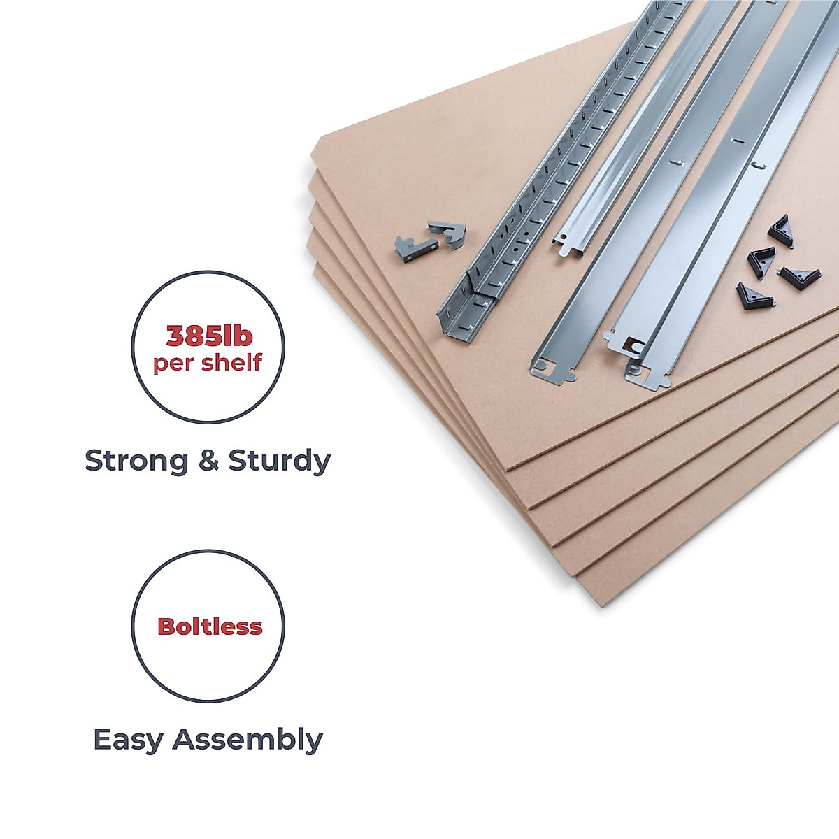 G-Rack Garage Shelving Unit: 180cm x 90cm x 60cm | Single Bay, Galvanised Steel 5 Tier Unit | 175kg Load Weight Per Tier (875kg Per Rack) | for Your Garage & Elsewhere! | Shelf Unit | Van Racking