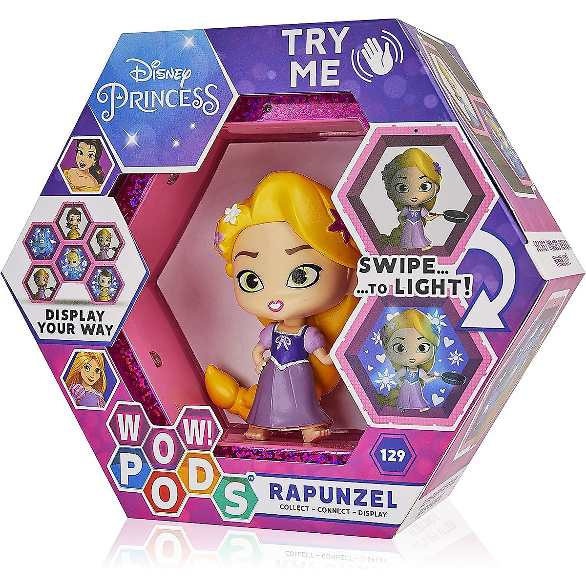 WOW! PODS Disney Princess Collection - Rapunzel Collectable Light-Up Figure