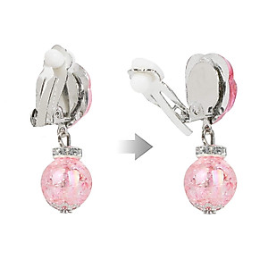 Hifot 7 Pairs Clip on Earrings Girls, No Pierced Design Earrings Dress up Pretend Princess Play Jewelry Accessories for Kids