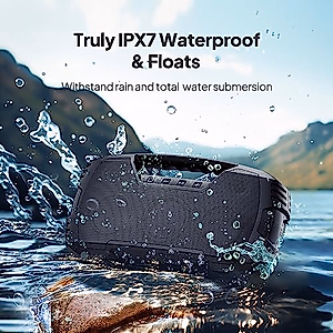 DBSOARS Bluetooth Speaker, Portable Wireless IPX7 Waterproof Speakers, 40W Stereo Sound, Deep Bass, 32H Playtime, Outdoor Speaker with Handle, TWS Pairing, Built-in Power Bank, for Pool, Beach, Party
