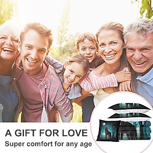 Dream Catcher by JoJoesArt Wolf Moon Comforter Set Full Size Bedding with Wolves 4 Pieces Galaxy Wolf Bed Set for Kids Boys Soft Lunar Eclipse Bedspreads with 2 Pillow Shams 1 Cushion Cover (Full)