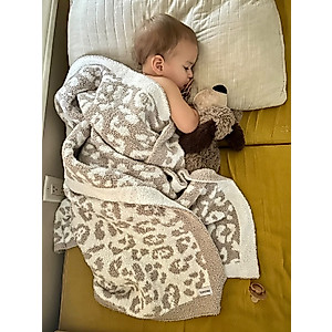 Bazzle Baby Cozy Hugga Baby Blanket | Plush Blanket for Girls and Boys | Ultra Soft Barefoot Blankets, Crib Accessories - 40" x 36", Leopard
