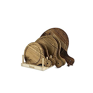 True Fabrication Marketplace: Wood Cheese Board Display Rack, One Size, Multicolor
