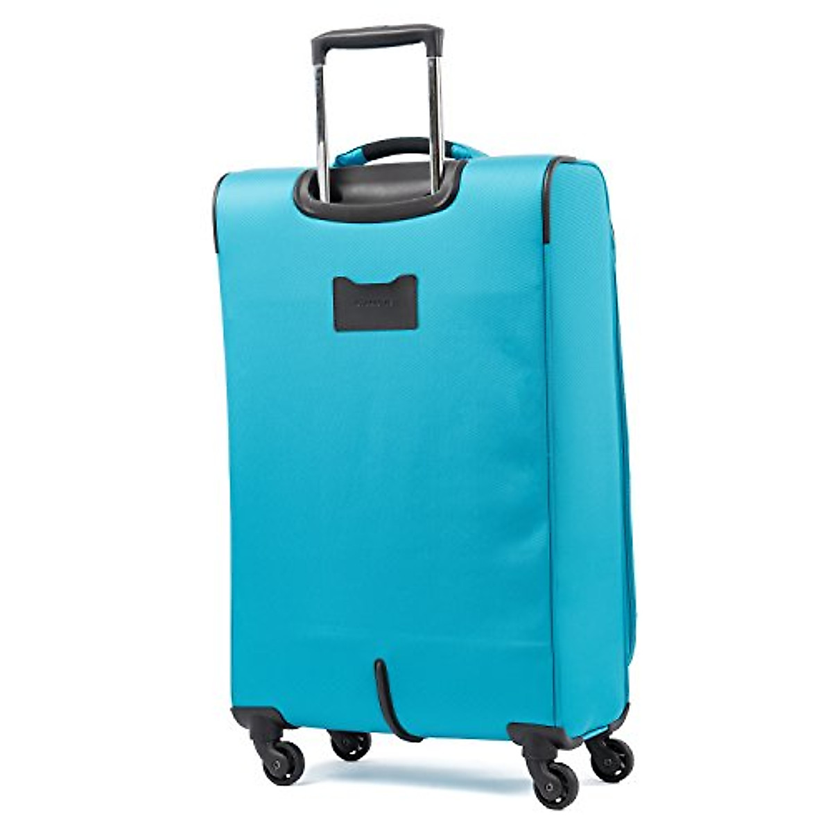 Atlantic Luggage Ultra Lite Softside Expandable Spinner, Turquoise Blue, Checked Medium 25-Inch