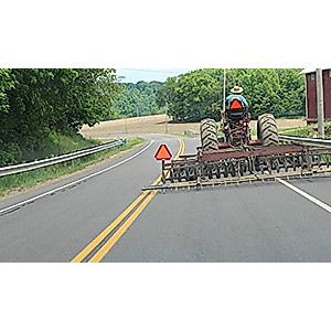 Slow Moving Vehicle Triangle Safety Sign,14"x16" Plastic, Highly Visible, Engineering Grade Reflective for Golf Cart