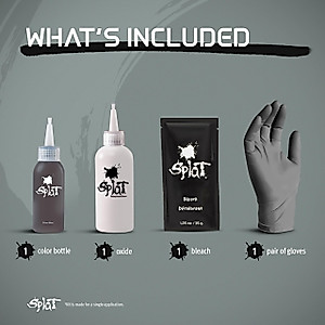 Splat Winter Gray Semi Permanent Hair Dye Kit with Bleach, 1 Application, Includes Gray Hair Dye, Oxide & Bleach Powder, Vegan & Cruelty Free Hair Color