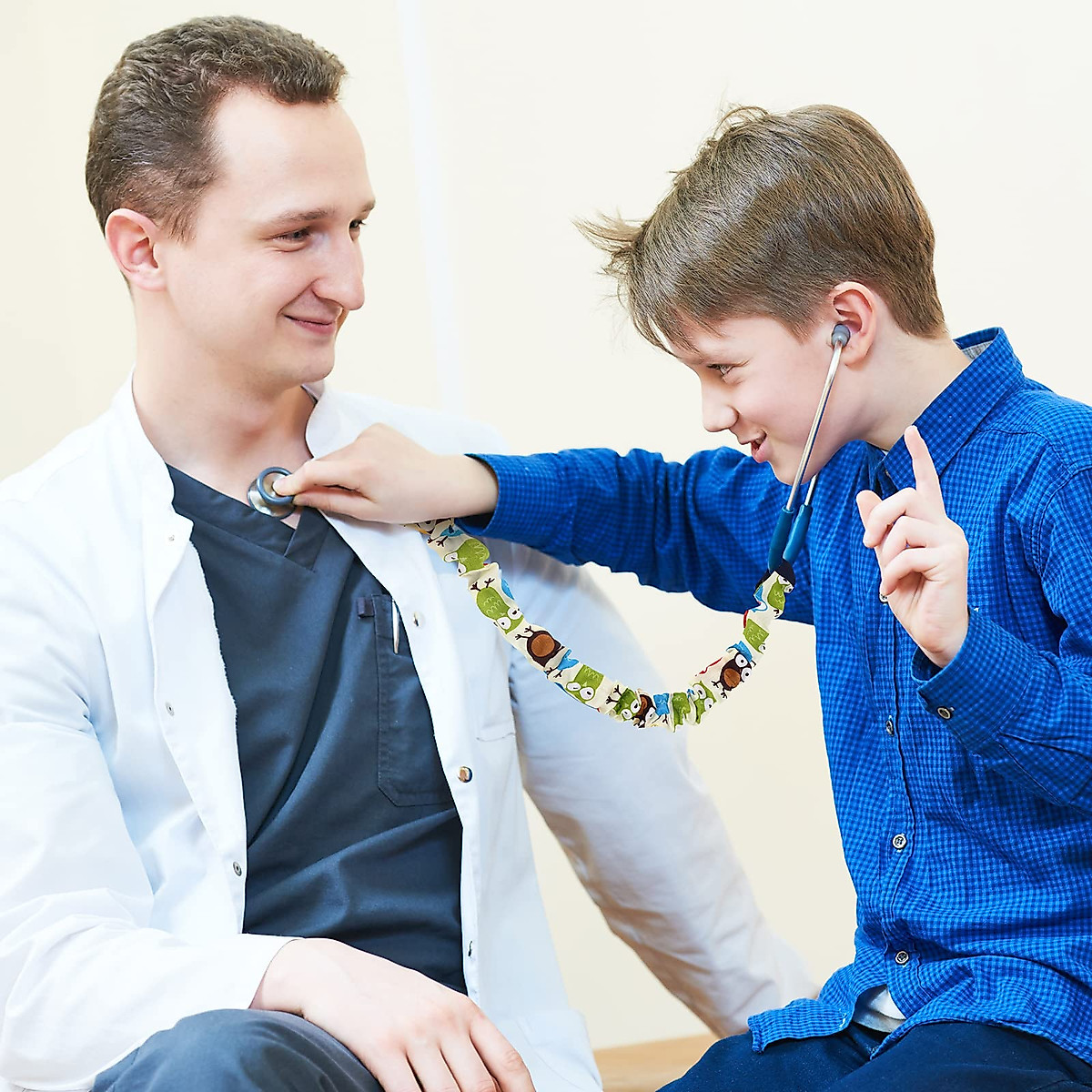 6 Pieces Stethoscope Cover Scrunchie 6 Kinds of Patterns Colors Cloth Stethoscope Sleeve Compatible with Your Stethoscope or Others with Removable Tube Stethoscope Covers for Nurses Doctors