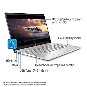 HP Pavilion 15-Inch HD Touchscreen Laptop, 10th Gen Intel Core i5-1035G1, 8 GB RAM, 512 GB Solid-State Drive, Windows 10 Home (15-cs3010nr, Mineral Silver)