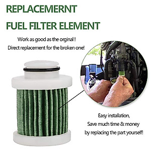 Xislet 2PCS Primary Fuel Filter Element Compatible with Yamaha F40A F50/T50 F60/T60 F70 F90 F115 Outboard # 6D8-WS24A-00-00 (2004 up to 2024)