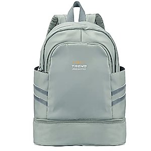 Gym Backpack for Women with Shoes Compartment & Wet Pocket, Large Travel Laptop Backpack Waterproof, Sports Backpack Gym Bag,Green