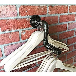 Ironwerks Designs 6" Pipe Wall Rack Clothing Rack, Closet Organization, Retail Display