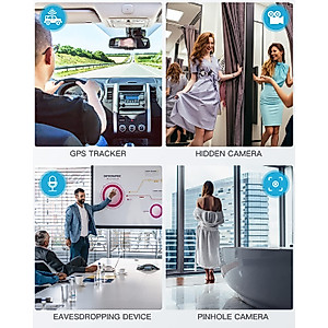 Voivey G6 Sport Bug Detector for Hidden Camera, Fashionable Privacy Protector with Anti Theft System, 720p, Hidden Camera Detectors, 7 Levels Sensitivity, 30H Working Time Travel, Gifts for Men Women