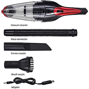 Fityou Handheld Vacuum Cleaner Cordless, Rechargeable (USB Charge), Powerful Suction Cleaner, Portable Hand Vacuum for Pet Hair Home and Car Cleaning, Wet & Dry