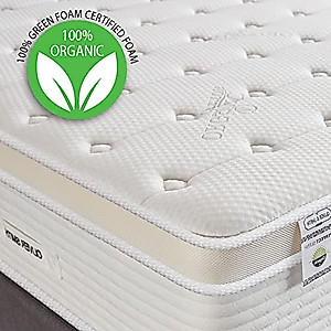 California King Size Mattress - 14 Inch Cool Memory Foam & Spring Hybrid Mattress with Breathable Cover - Comfort Plush Euro Pillow Top - Rolled in a Box - Oliver & Smith
