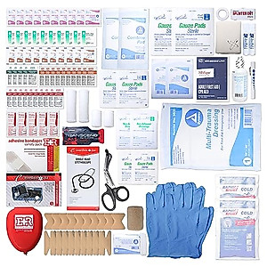 MFASCO - First Aid Kit - Complete Emergency Response Trauma Bag - for Natural Disasters - Red