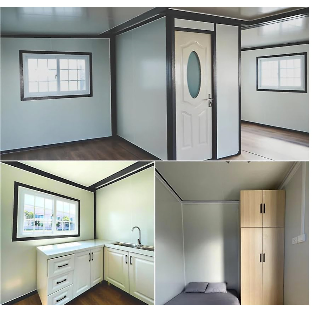 ExpoGroups Portable Prefabricated Tiny 30ft, Expandable Customized Exquisitely Designed Modern Villa Prefab House, Gaurd House, Shop, Warhouse and Campsite, Pre-Wired