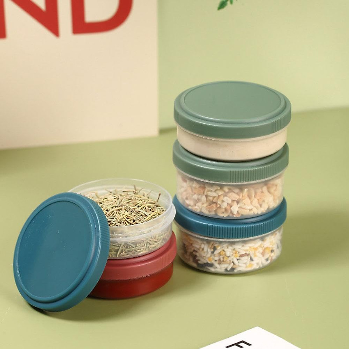 KKwercv Salad Dressing Containers, Small Condiment Containers with Leakproof Lids, Salad Dressing Container to Go, Reusable Sauce Containers, Food Cups for Lunch Picnic Travel