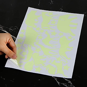 BENBO Animals Glow in Dark Wall Stickers, Cute Animals Jungle Adventure Horse Elephant Giraffe Camel Stars Peel and Wall Decals for Kids Bedroom Nursery Home Wall Mural Decor