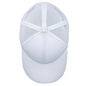 Gelante Mesh Trucker Baseball Cap Structured Front Panel Wholesale LOT 12 Pack TR001 White