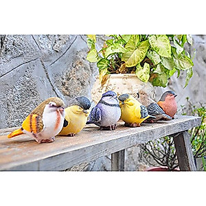 VILIGHT Bird Decor Decorative Birds - Outdoor and Indoor Bird Statues and Figurines - Bird Decorations for Home and Garden - Real Birds Size Set of 6