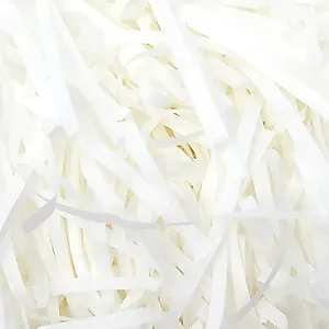 ZHODR Cut Paper Shred Filler for Gift Boxes,8 oz (1/2 lb) Easter Basket Filler, Filler for Wrapping Gifts, Crafting Activities, Display Merchandise, Weight and Many Color Options(Ivory White)