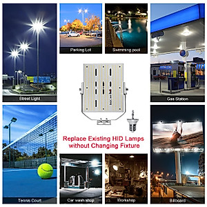BBESTLED 300W Shoebox LED Parking Lot Light Retrofit Kit (AC100-277V Input) 42000Lumen E39 Mogul Base Enclosed Fixtures ETL DLC Listed, 300W LED Tennis Court Lights 5000K