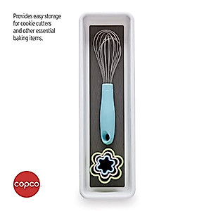 Copco Basics Drawer Organizer, 12.81 x 3.81 x 2.1-Inches, White/Charcoal Gray