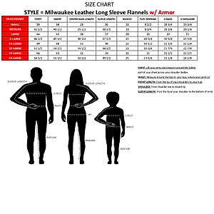 Milwaukee Leather MPM1621 Men's Grey Flannel Biker Shirt with CE Approved Armor - Reinforced w/Aramid Fibers - 3X-Large