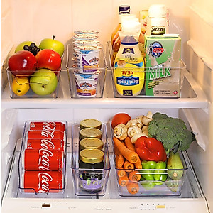 SimpleHouseware Stackable Can Rack Organizer + Plastic Freezer Storage Organizer