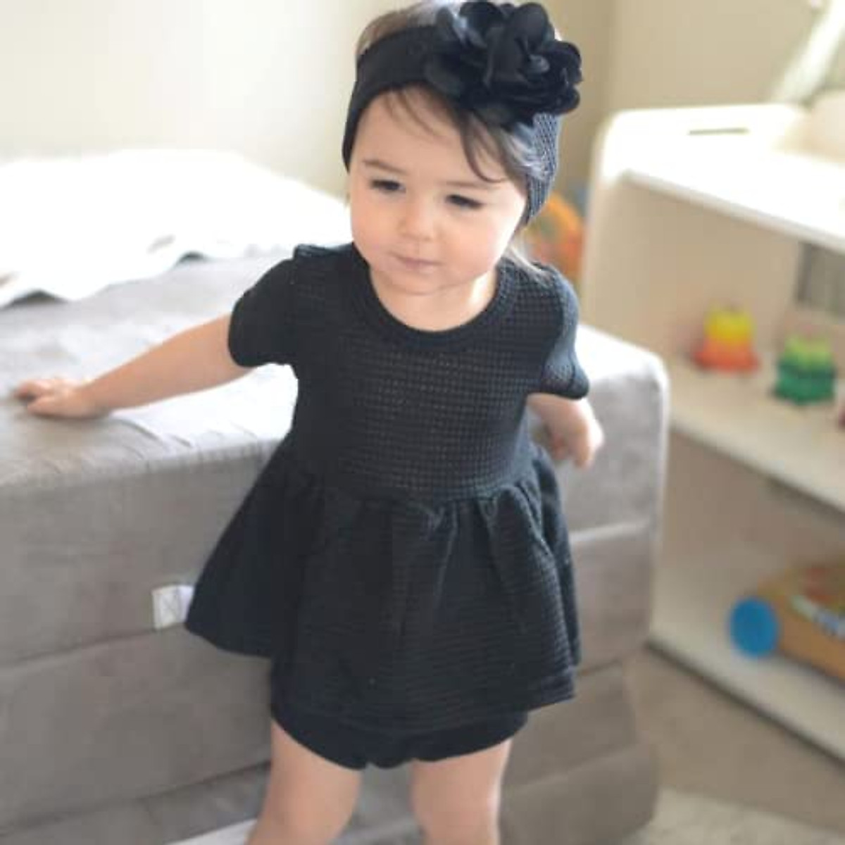 Preemie Baby Girl Clothes Infant Knitted Outfits Tunic Shirt Dress Diaper Cover Shorts Pants Set Baby Girls Clothing Set Premie Girls Black Shorts Playwear Baby Girl Spring Summer Outfits Short Sleeve