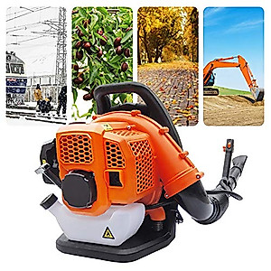 Commercial Backpack Leaf Blower Machine Gas Powered Snow Blower 2 Strokes Engine Lightweight for Yard Road Cleaning Garden Lawn Care Tools (42.7CC)