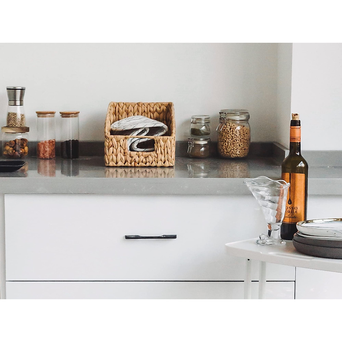 StorageWorks Wicker Storage Baskets with Built-in Handles