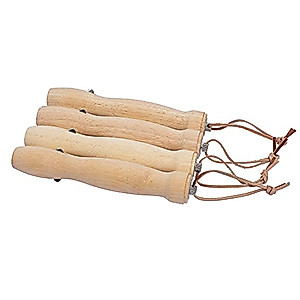 Frenar Marshmallow Roasting Sticks Wooden Handle 32 Inch Telescoping Hot Dog Forks&Smores Stainless Steel Skewers for Campfire Fire Pit Sausage BBQ, 4PCS