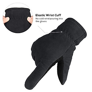 OZERO Winter Gloves for Men & Women | -30℉ Warm Thermal Running Cycling and Work Gloves for Men Cold Weather | Deerskin and Polar Fleece Insulated Winter Gloves Men