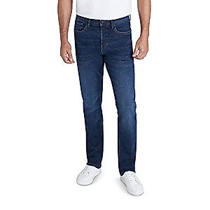 IZOD Men's Relaxed Fit Jeans - Comfortable Stretch Casual Pull On Denim Jeans for Men - Expanded Leg Men's Fashion Pants, Size 36W x 30L, Dark Harlow