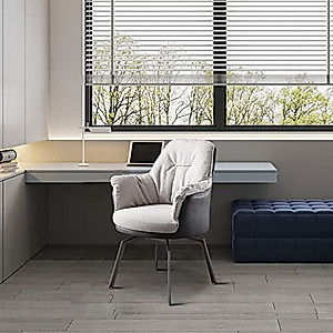 Zerifevni Soft Fabric Desk Chair, Mid-Century Modern Swivel Chairs Upholstered for Home Office