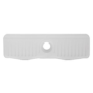 Wall-mounted Faucet Drain Pad Kitchen Sink Splash Guard Durable Silicone for Clean Organized White L